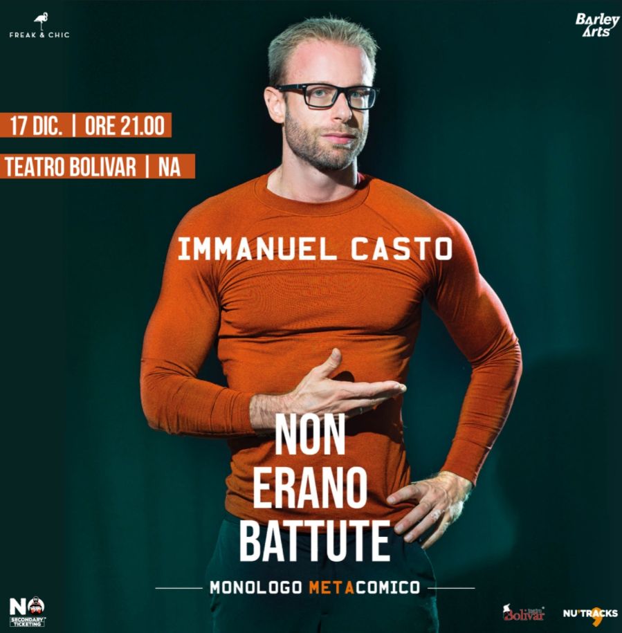 SPETTACOLI - "Non era una battuta" con Immanuel Casto al Teatro Bolivar