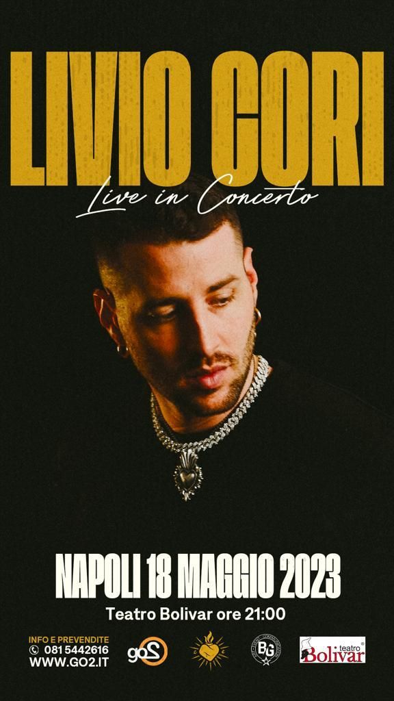 MUSICA - Livio Cori sul palco del Teatro Bolivar il 18 maggio