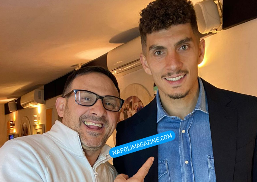 FOTO NM - Pizza da Genovesi per Giovanni Di Lorenzo dopo Napoli-Barcellona