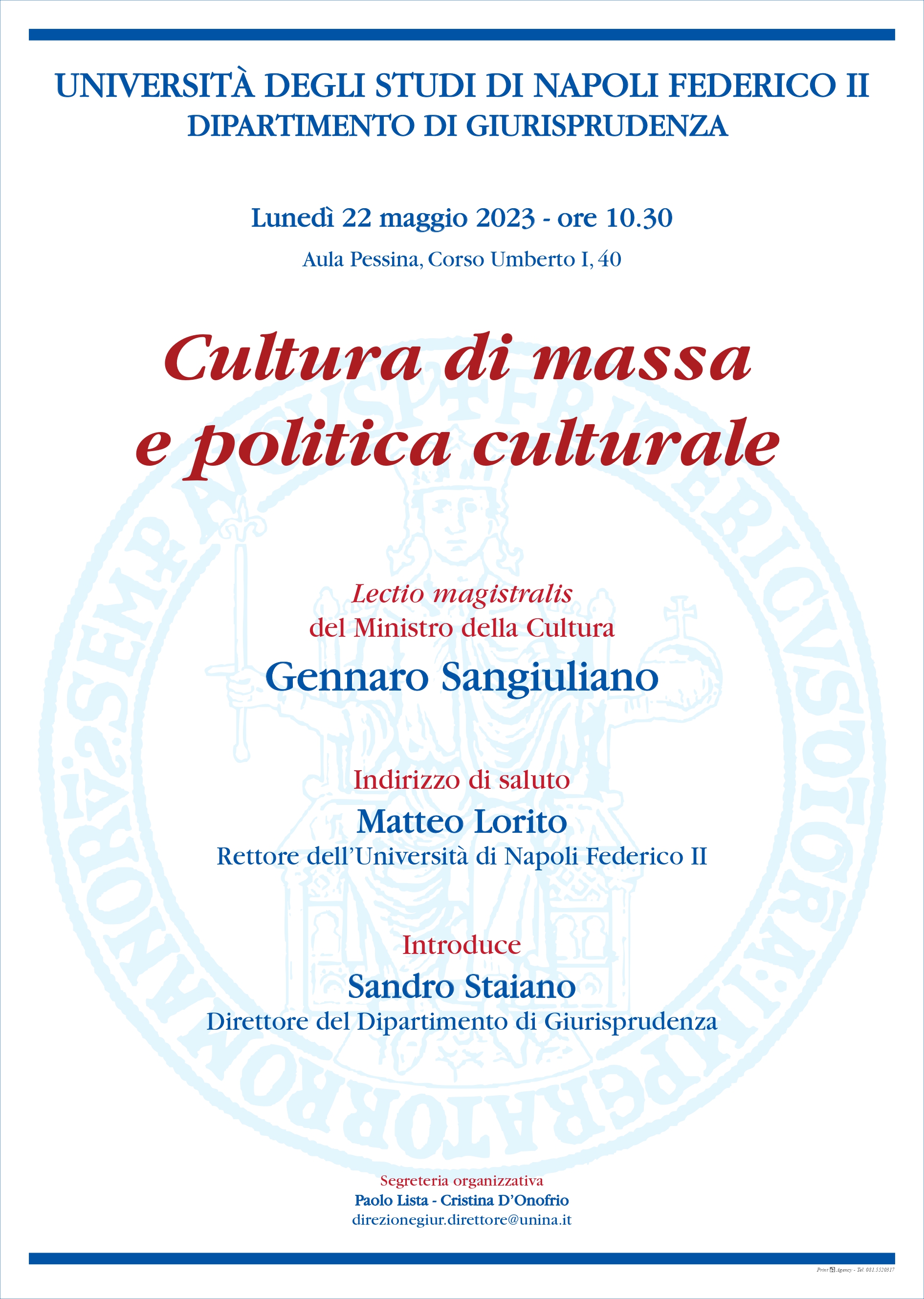 FEDERICO II - "Cultura di massa e politica culturale", Lectio ...