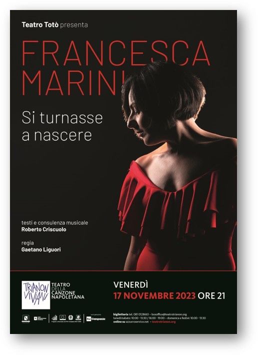 SPETTACOLI - Francesca Marini omaggia Nino D’Angelo, al Trianon Viviani