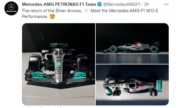 F1: presentata la nuova Mercedes W13